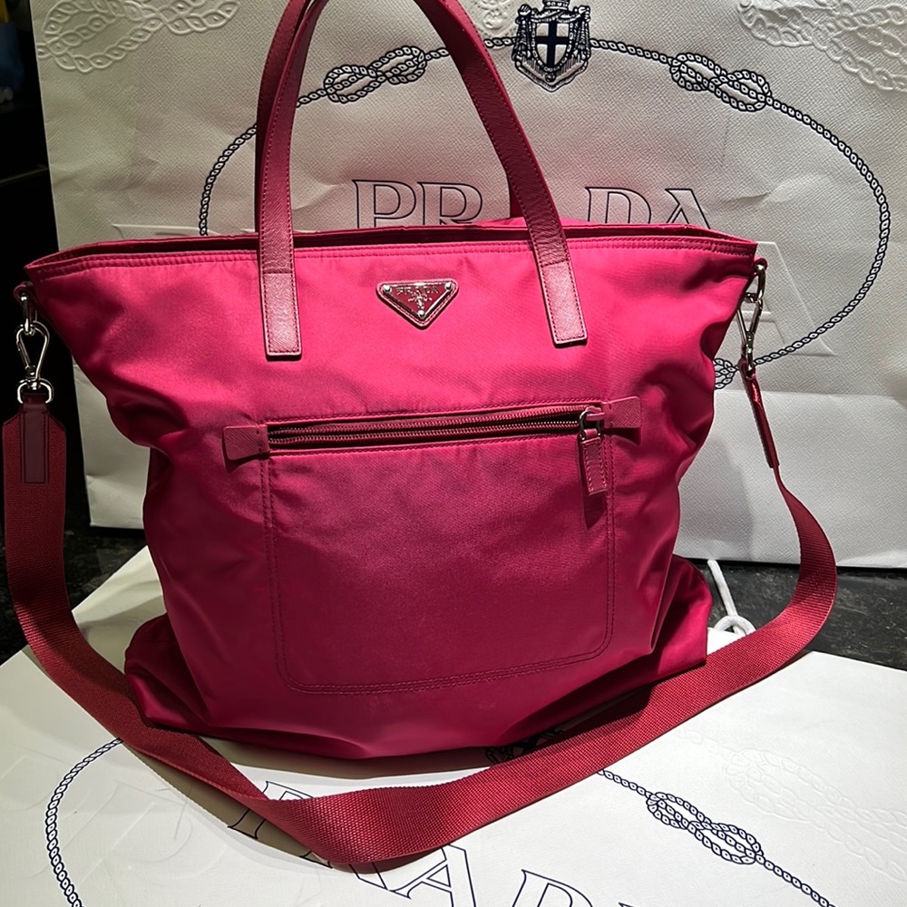 Sale Authentic Pink Prada Bag With Strap - Gem